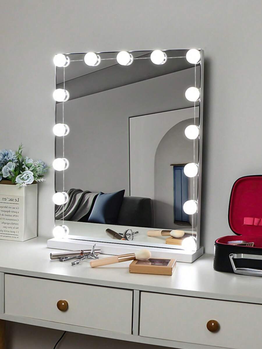 USB Vanity Mirror Light, Dimmable LED Makeup Mirror Light For Bathroom ...