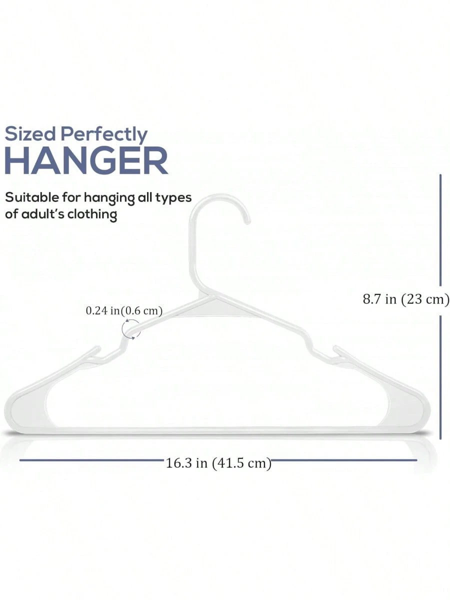 Clothes Hangers 200 Pack - Plastic Hangers Space Saving - Durable Coat ...