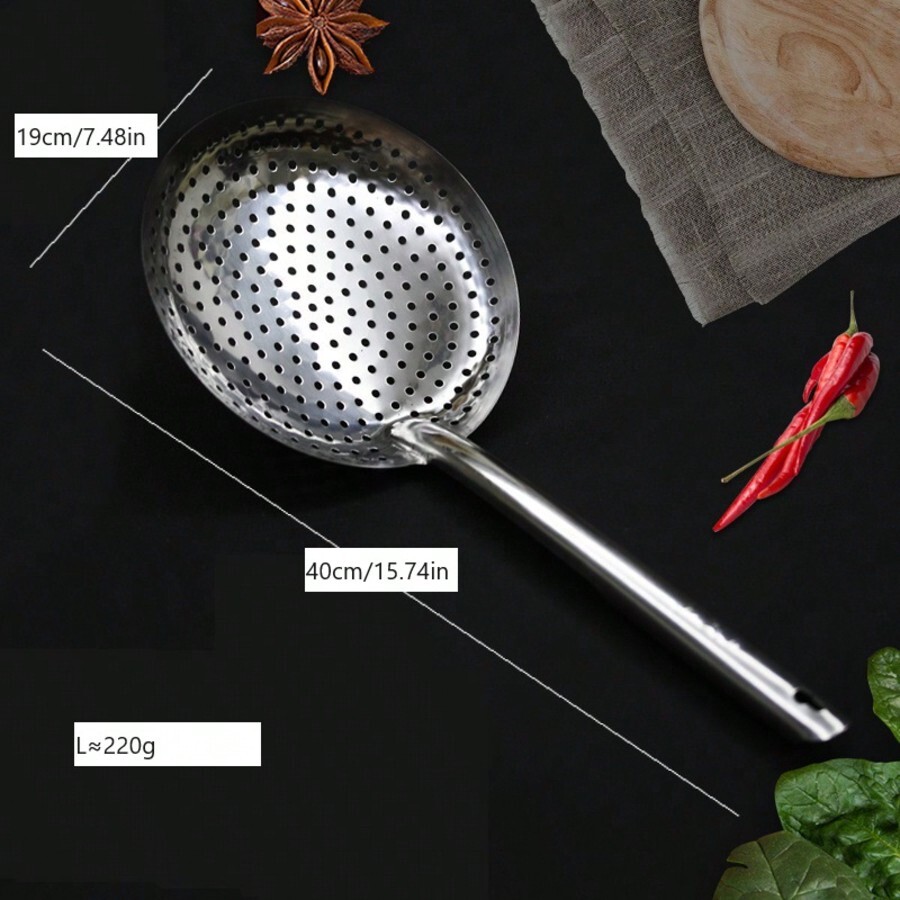 Stainless Steel Thickened Family Style Skimmer Ladle, Party/Home/Hotel ...