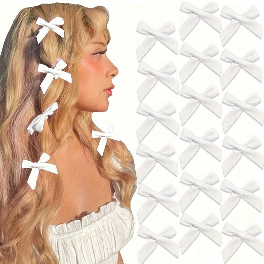 18PCS Hair Bows For Women Hair Ribbon For Hair Small Hair Bows Clips ...