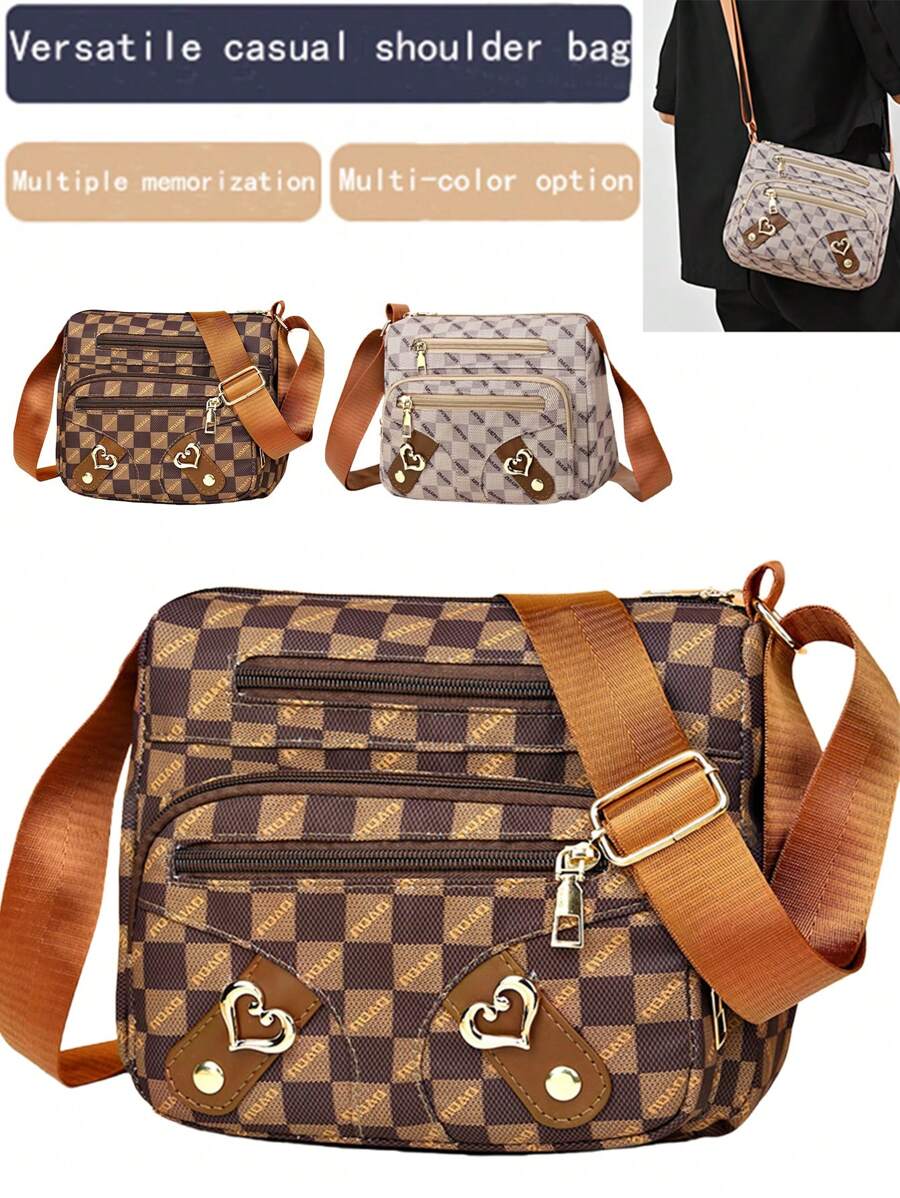 Square Bag Crossbody Bag Multi-Mouth Bag Elderly Men And Women Bag Middle-Aged Men And Women ...