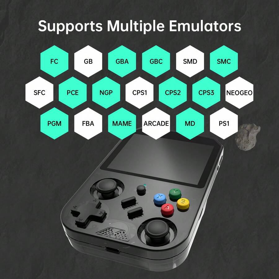 GAMINJA GAMINJA ANS01A Open Source Retro Handheld Game Console, Linux ...