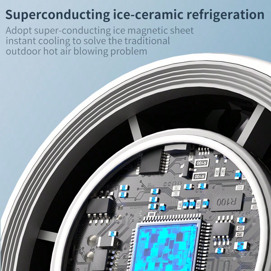 Powerful Wind, Ice Sensation, Hurricane Fashion Handheld Fan, 4000mAh ...