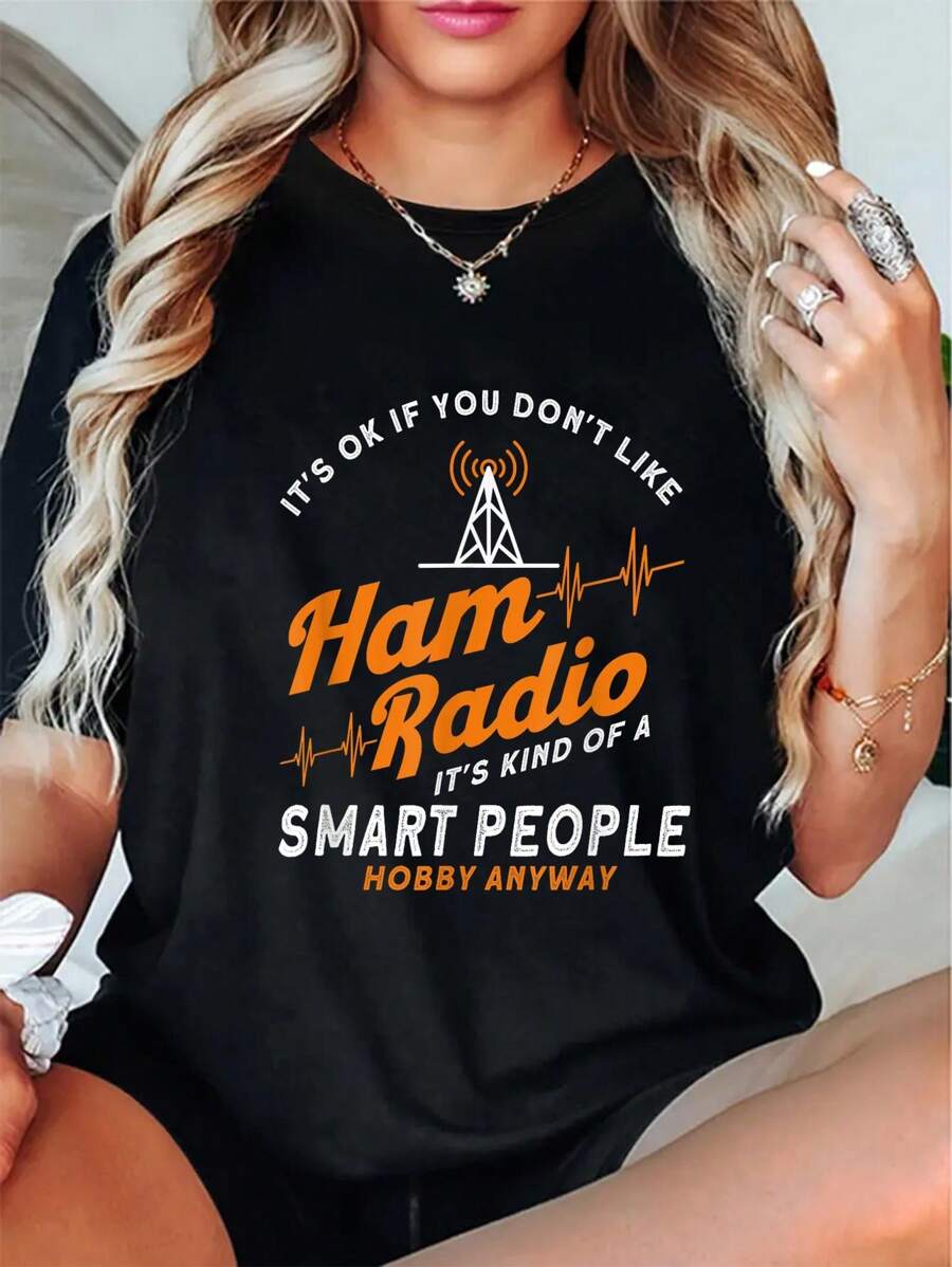 Amateur Radio Smart People Hobby Anyway Ham Radio T-Shirt | SHEIN USA