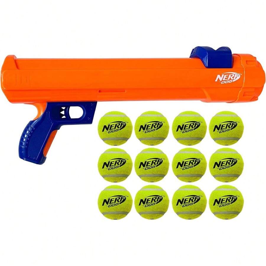 Nerf Dog Fetch Game Mega Set Dog Toy, Includes 20 Inch Tennis Ball ...