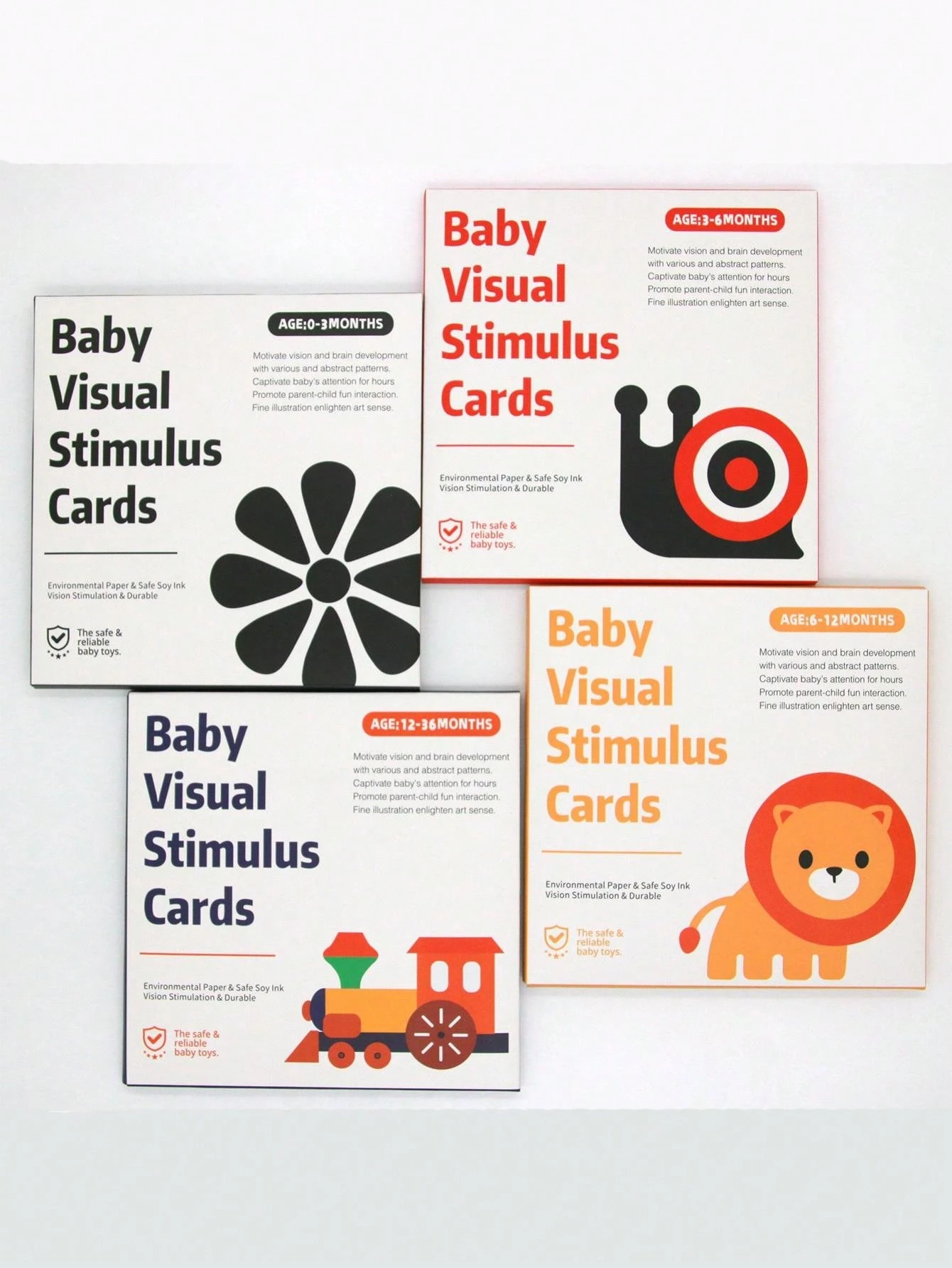 Cognitive Black & White Cards, Children's Visual Stimulation & Tracking ...