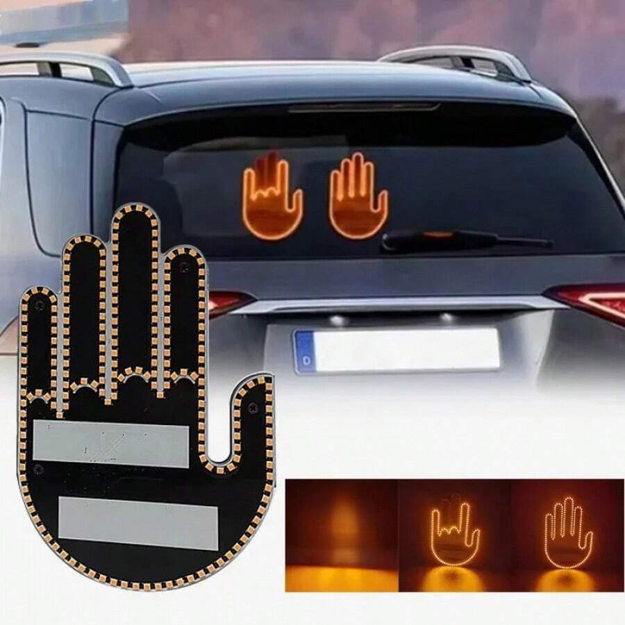 Unique Car Finger Light With Remote Control, Road Rage Middle Finger ...