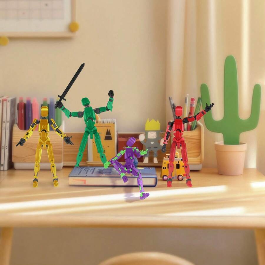 1pc Lucky Jointed 13 Joints 3D Printed Posable Mannequin Doll Figurine ...