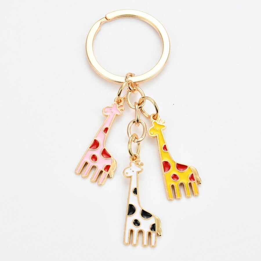 Fashionable Stylish Giraffe Keychain, Simple Creative Campus Student ...