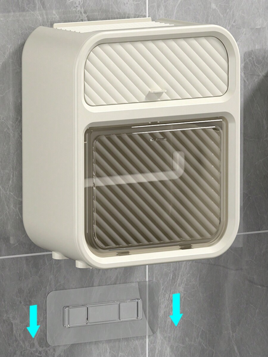 3pcs/Set Bathroom Tissue Paper Box, Wallmount Waterproof Facial Tissue ...