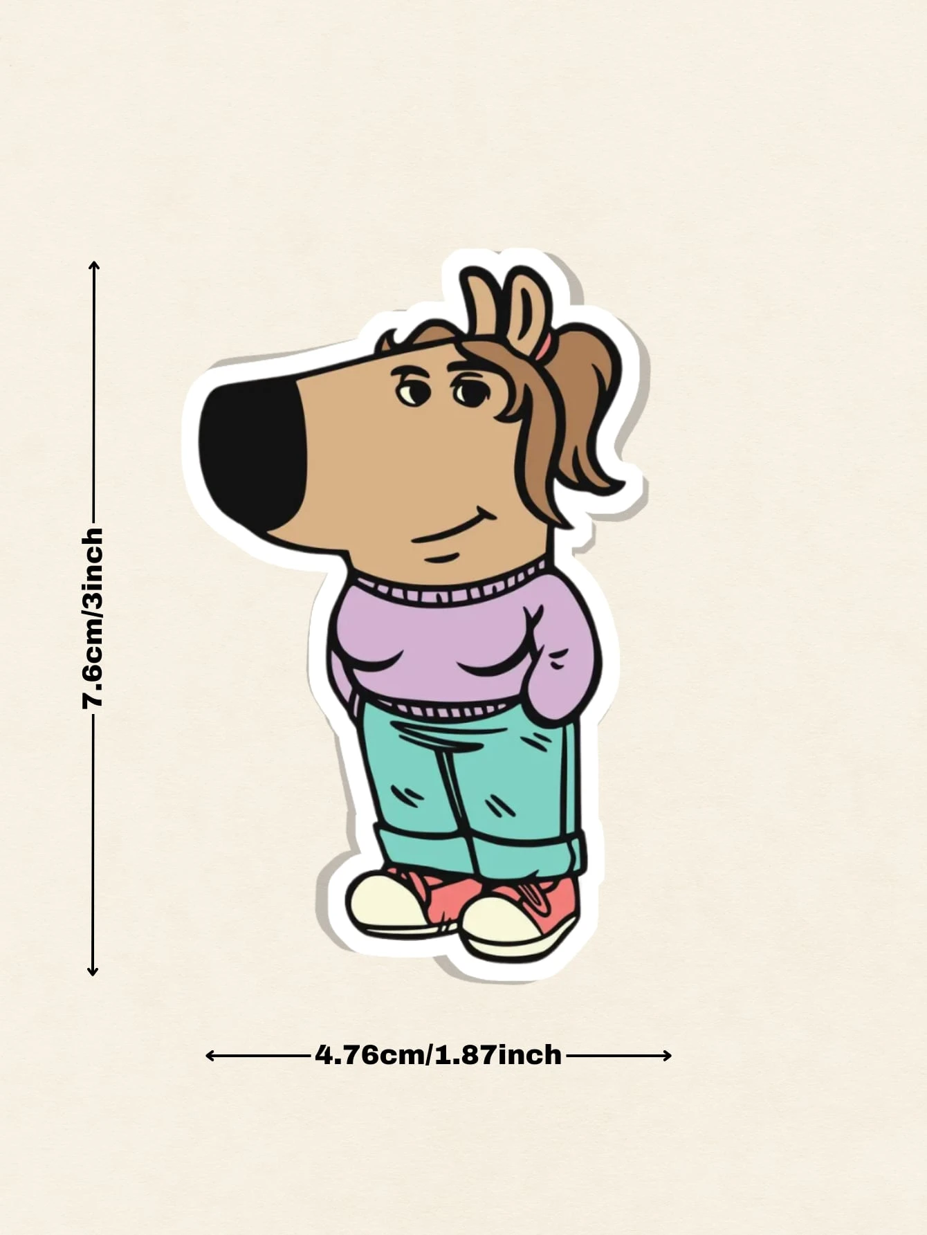 1pc Just A Chill Guy Meme Die-Cut Sticker - Funny And Cute Character ...