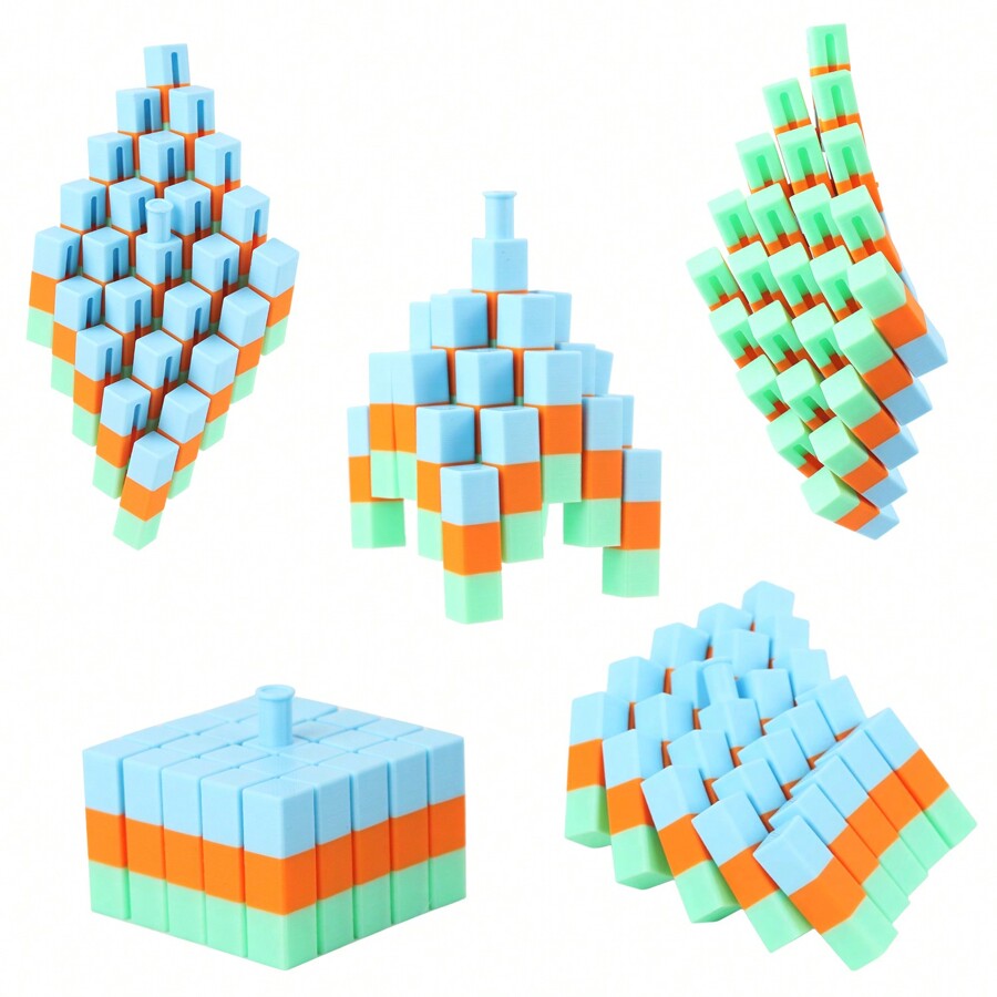 3D Printed Infinity Multi-Color Magic Cube, Square Stress Relief Small ...