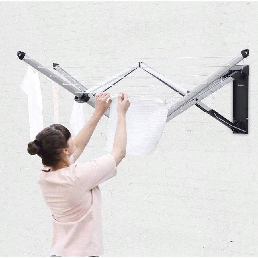 Brabantia WallFix Retractable Washing Line With Protect Fabric Cover ...