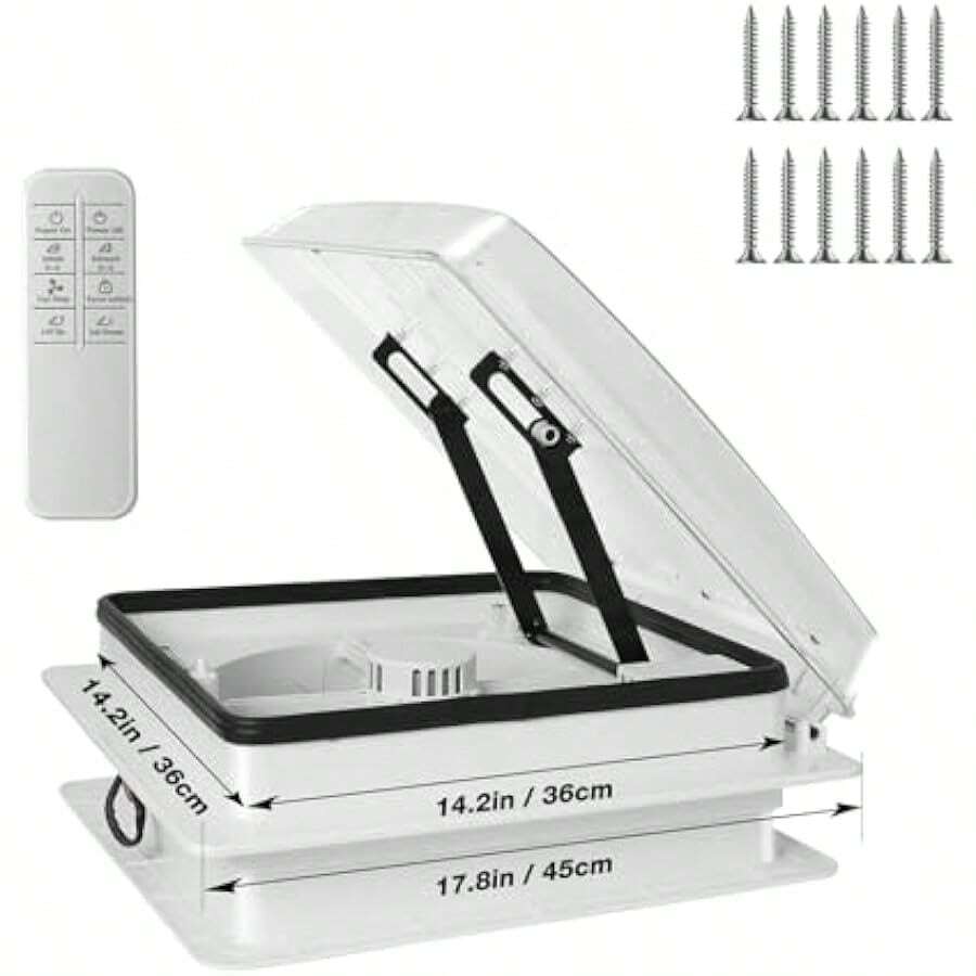 Caravan Roof Vent Fan RV Air Vent Ventilation With Rain Sensor ...