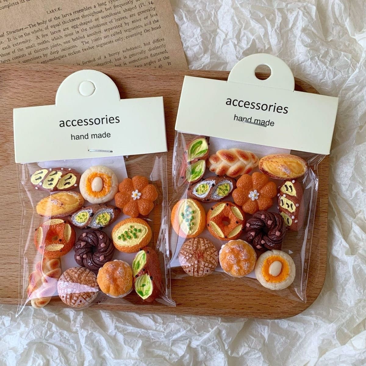 12 Pcs/Set French Alkaline Bread Magnetic Stickers, Mini Imitation ...