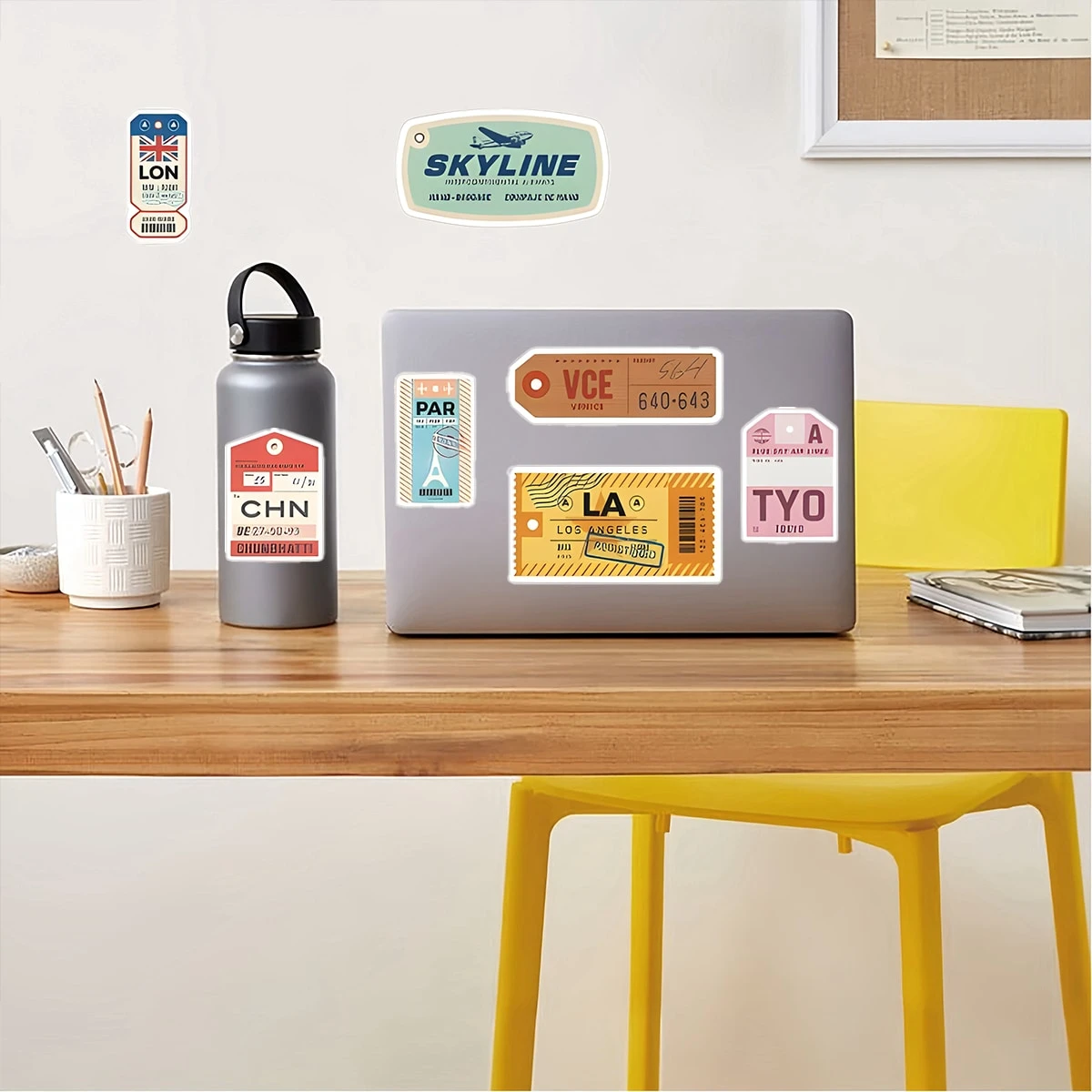 40pcs Vintage Travel Boarding Pass Stickers, Airplane Ticket & Boarding ...