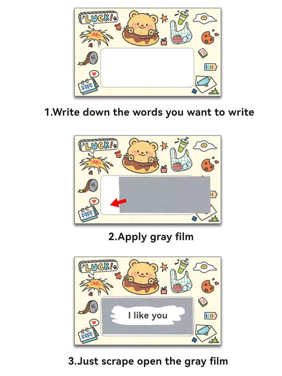 DIY Scratch Cartoon Cards, Gift Tags, Party Stickers, Raffle Tickets ...