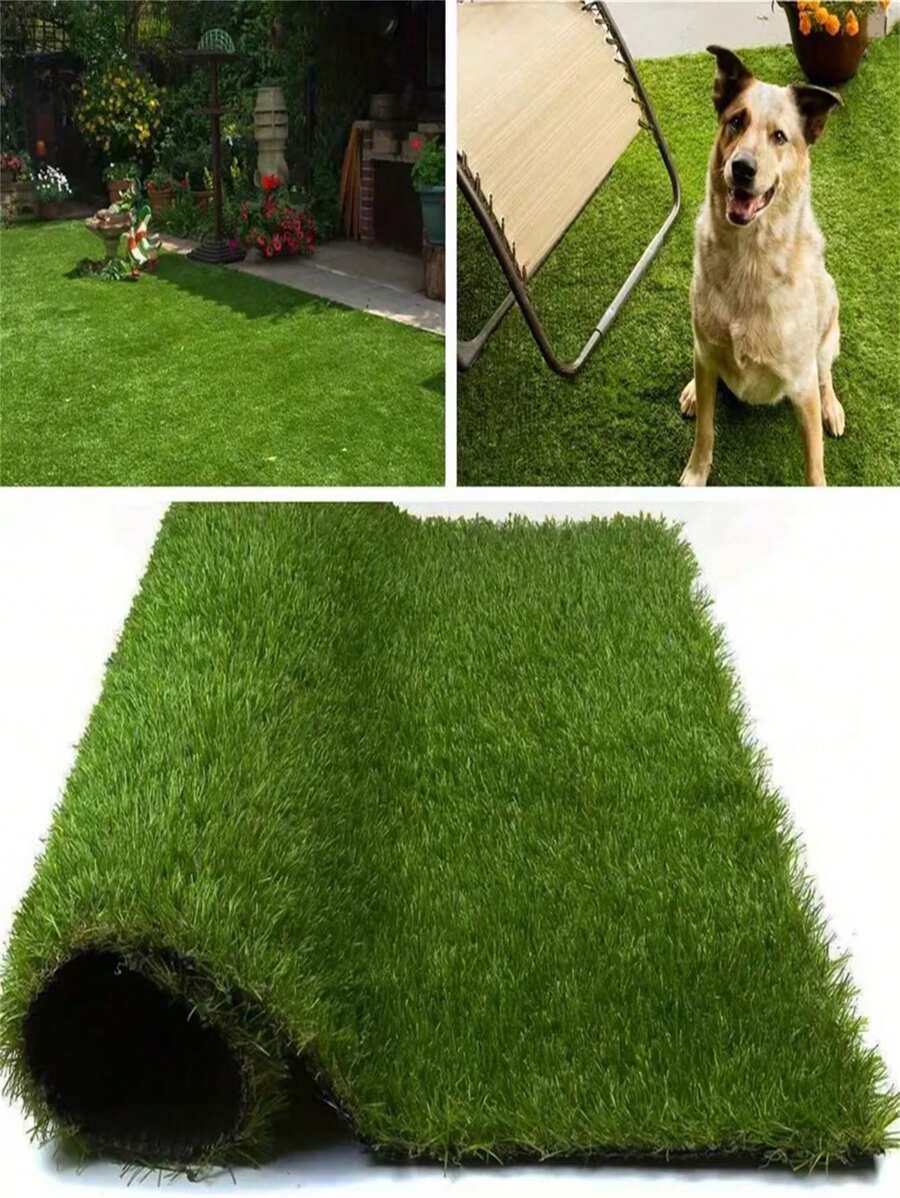 1pc Artificial Grass Mat, Fake Lawn Turf, Synthetic Carpets, Imitation Green Grass, Plastic ...