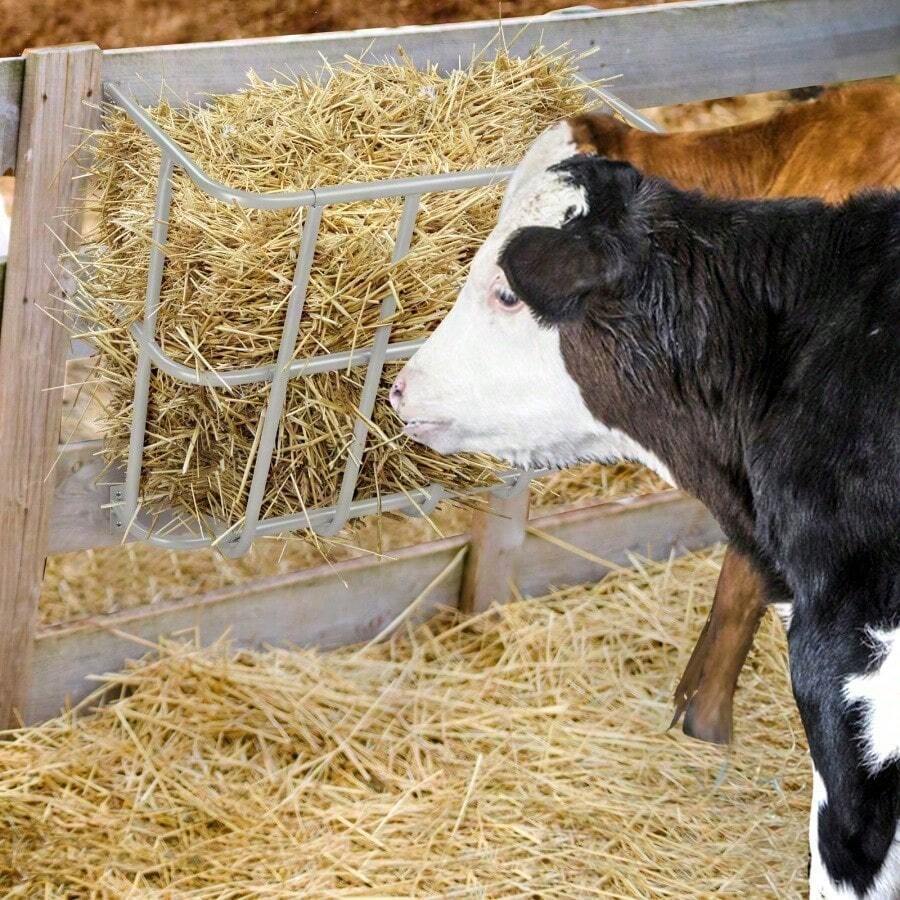 Large Capacity Hay Feeder, Heavy-Duty Steel Goat Hay Rack, 22.8" Long ...