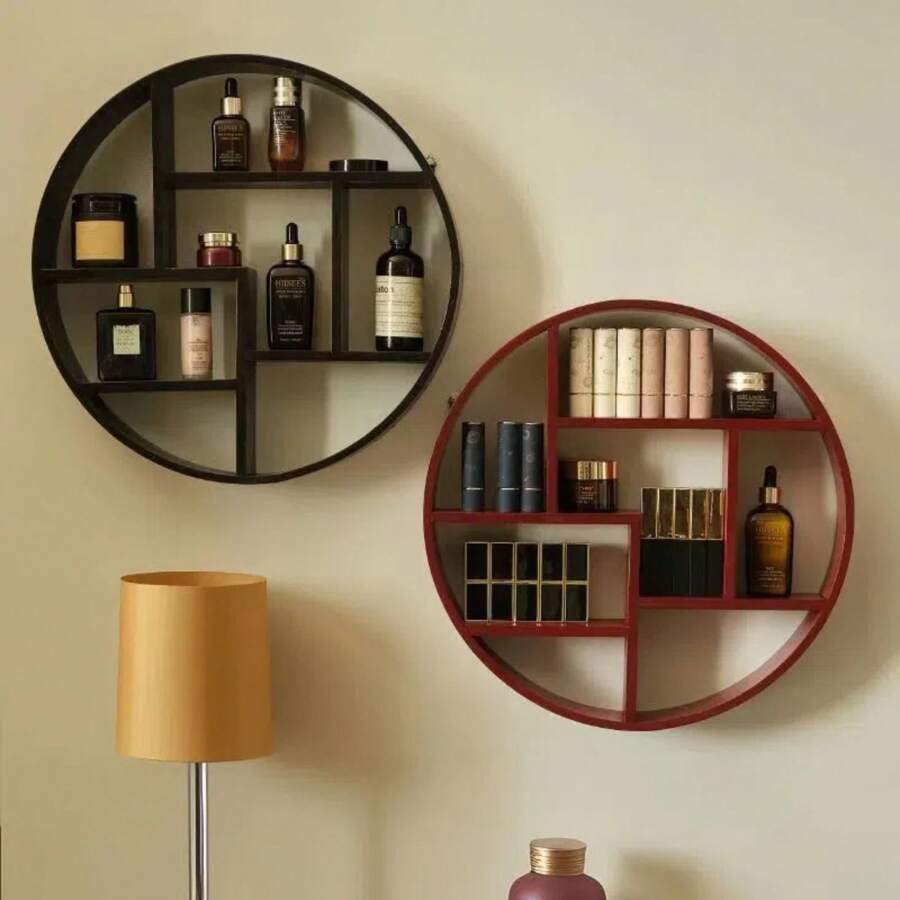 1pc Desktop Organizer Rack, Cream Color, Cosmetics & Fragrance Holder ...