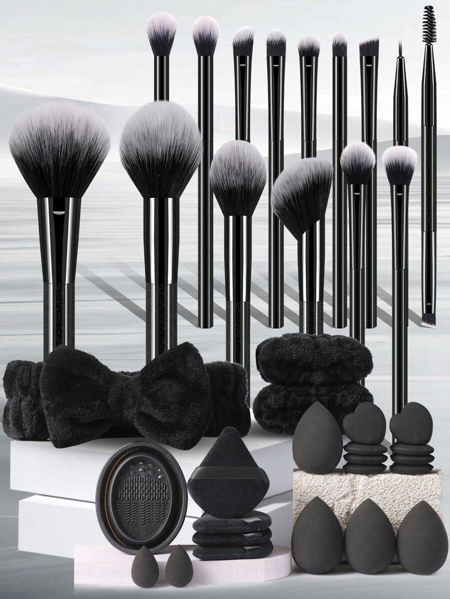 2/3/15/22/37PCS Makeup Tools Set Including:15PCS Makeup Brush Set+4PCS ...