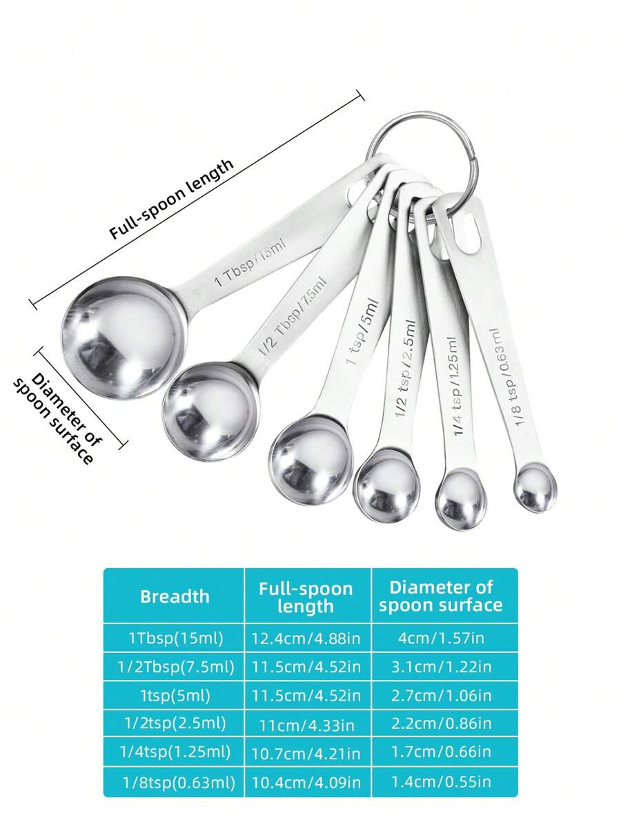 Measuring Spoons Set, Premium Heavy Duty Stainless Steel Measuring ...