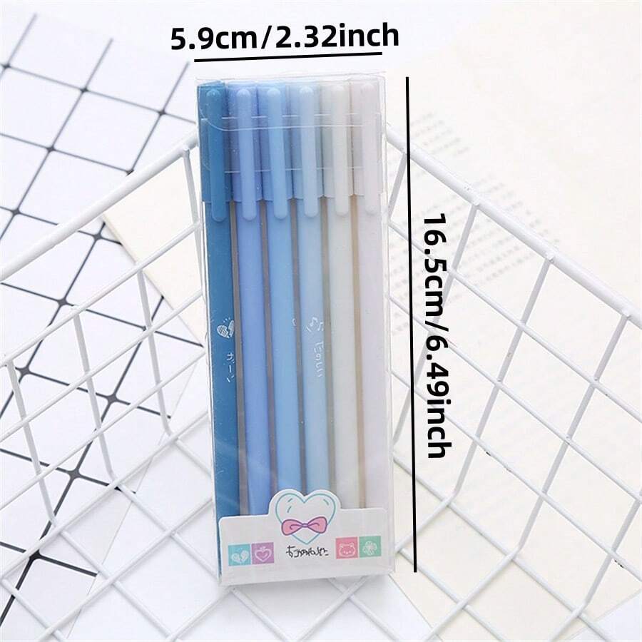 6pcs Moraine Color Neutral Pens Stationery Set, Student Exam Water ...