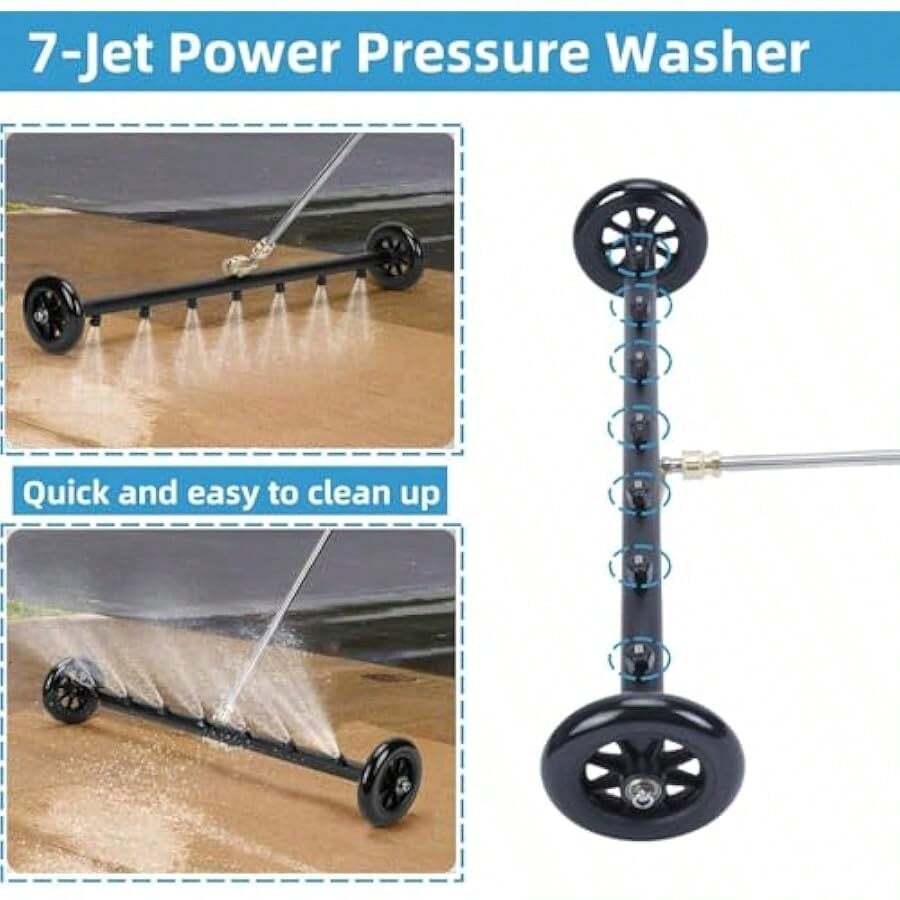Mosegor Pressure Washer Undercarriage Cleaner 24 Inch Dual-Function ...