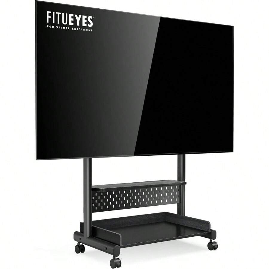 FITUEYES TV Floor Stand On Wheels For 40-85" Screens Rolling TV Stand ...