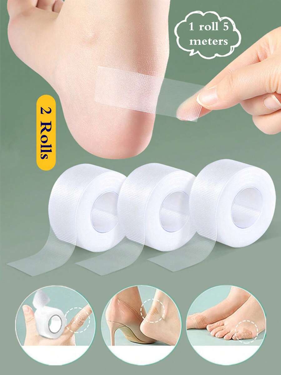 2 Rolls Anti-Friction Pads, Silicone Heel & Toe Protector Liners For ...