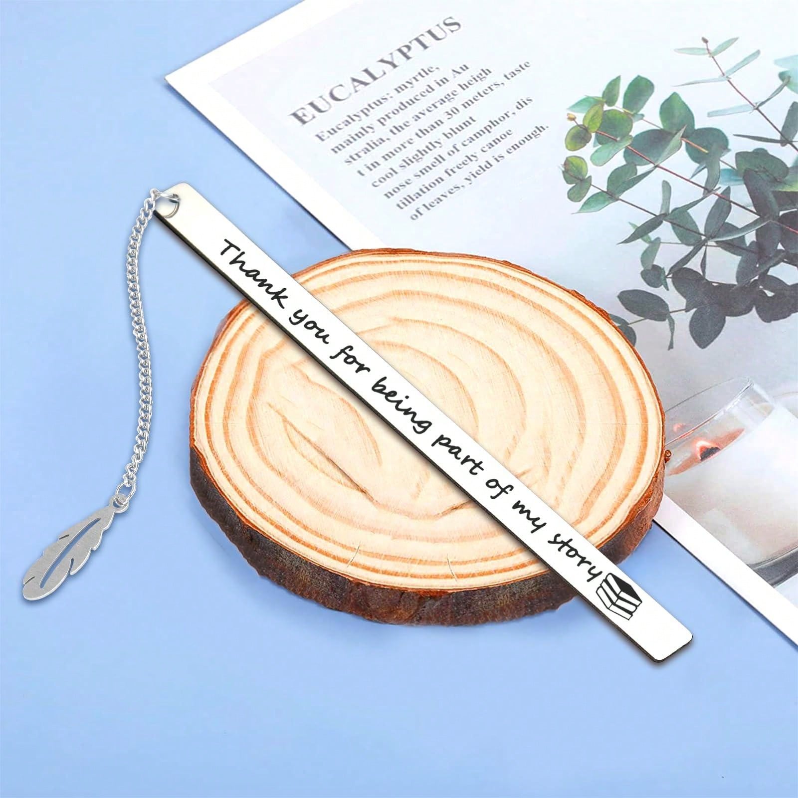 1pc Stainless Steel Bookmark With Engraved "Thank You For Being A Part ...