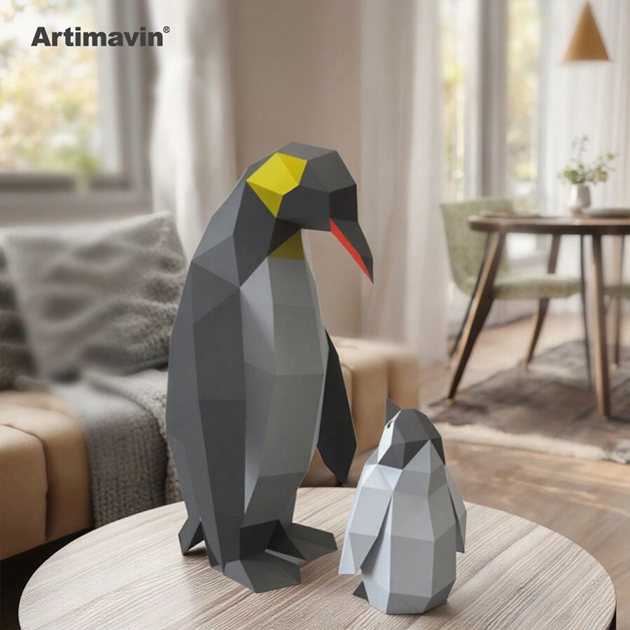 Artimavin Penguin Mother And Son Three-Dimensional Origami Handmade ...