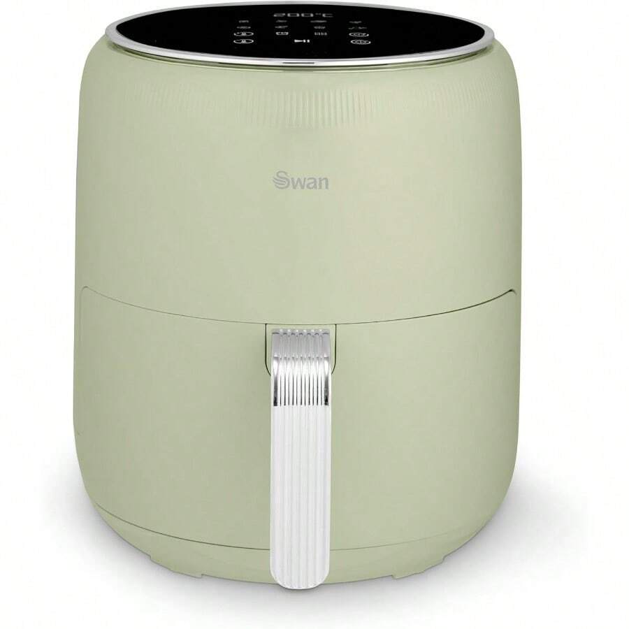 Swan SD10513GRN Retro Digital Air Fryer With Swan Cyclone Technology 8 ...