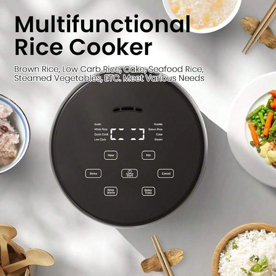 YOKEKON Rice Cooker Small 2LLow Sugar Mini Rice Maker And Stainless ...