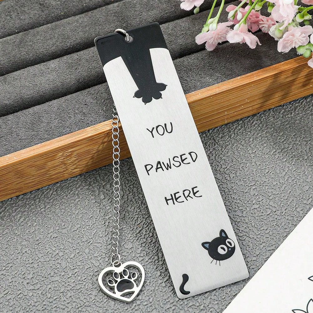 New Cute Black Cat Bookmark Stainless Steel Bookmark, Sturdy , With ...