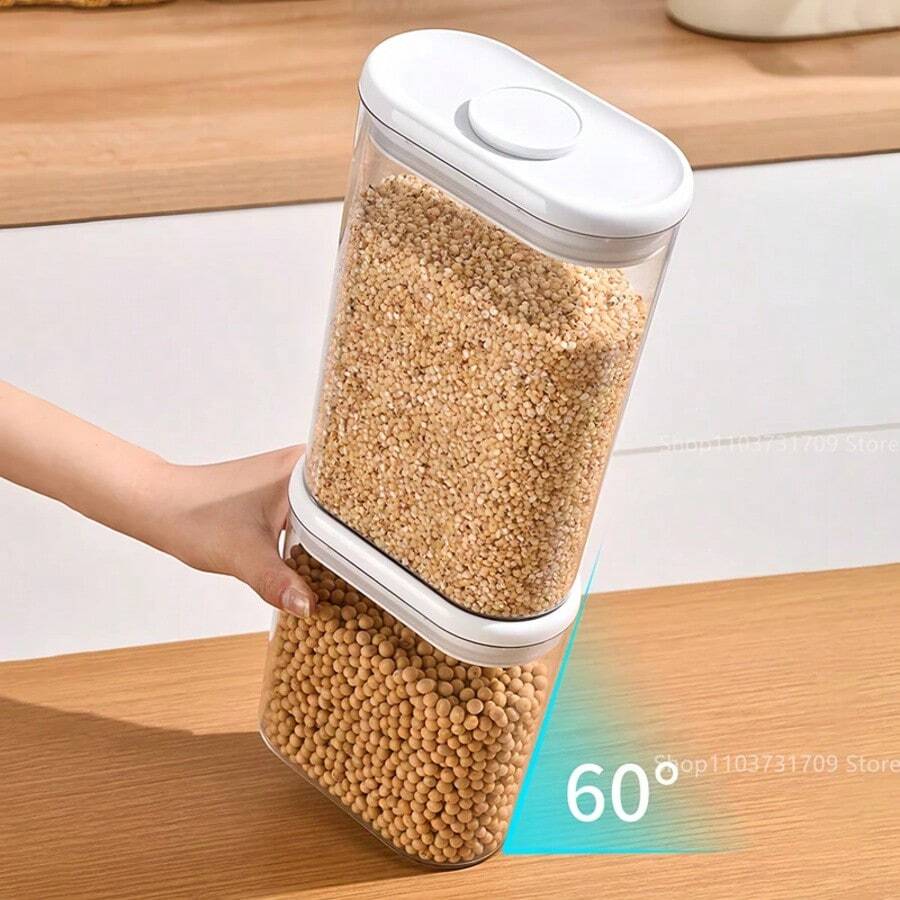 Pasta Storage Box Transparent Plastic Grain Seal Tank Spaghetti Storage ...