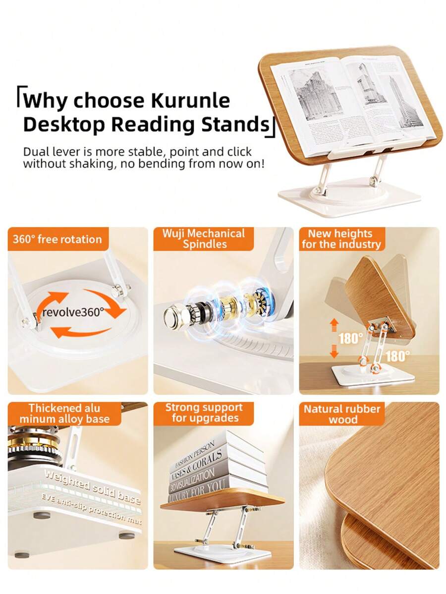 Support de lecture multifonctionnel réglable 2025 Nouveau support de ...