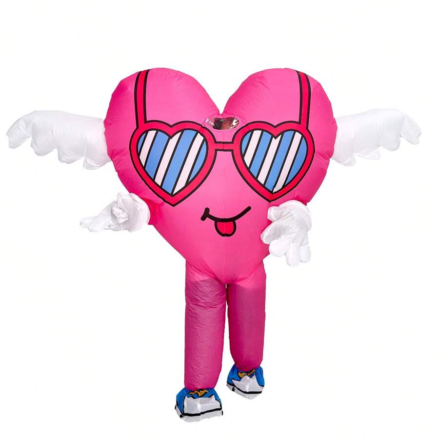 Heart Inflatable Costume Adult, Full Body Air Blow Up Outfit For ...