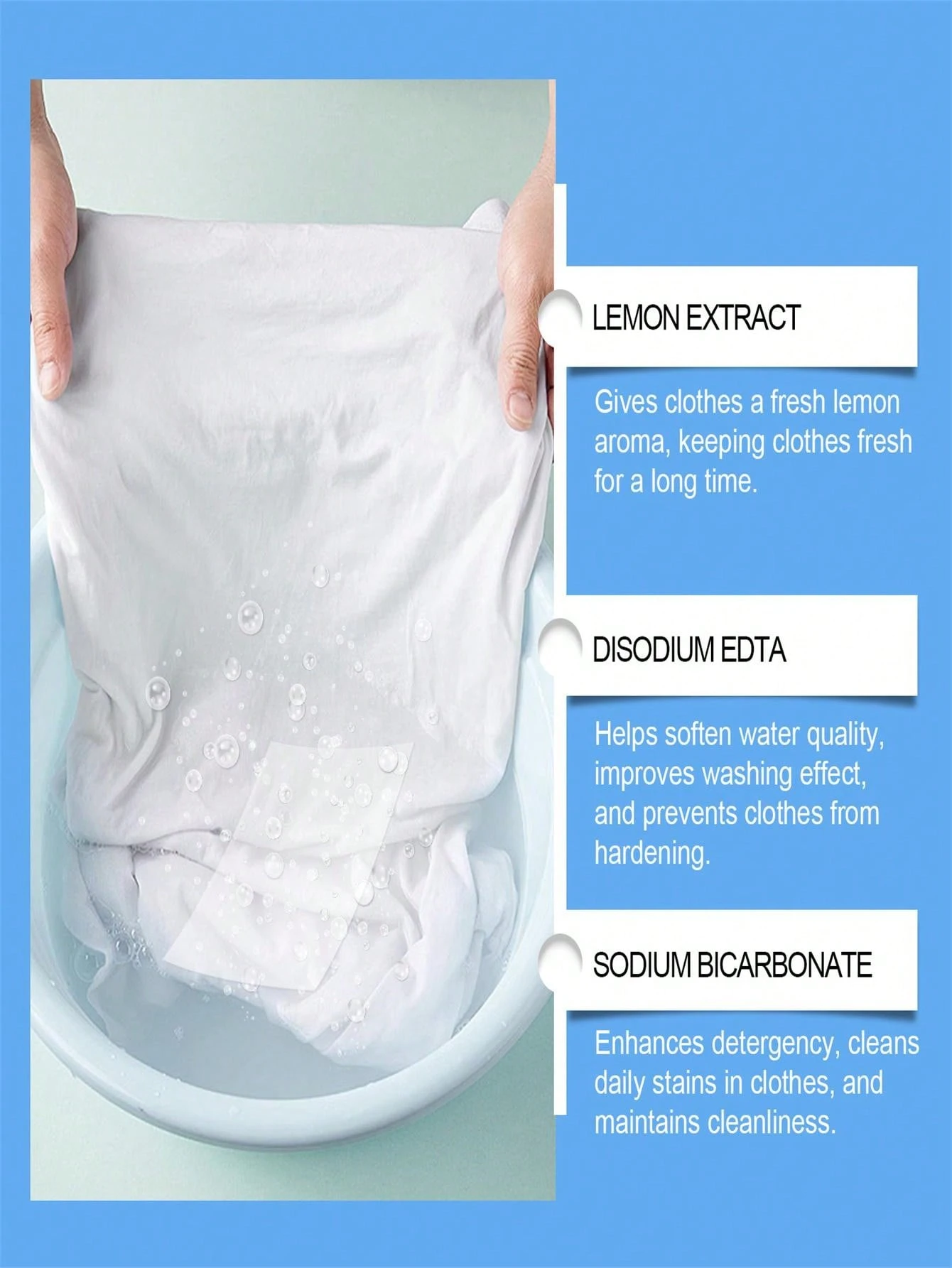 Fogli detergente per indumenti - Cura delicata, rimuove odori, grasso e ...