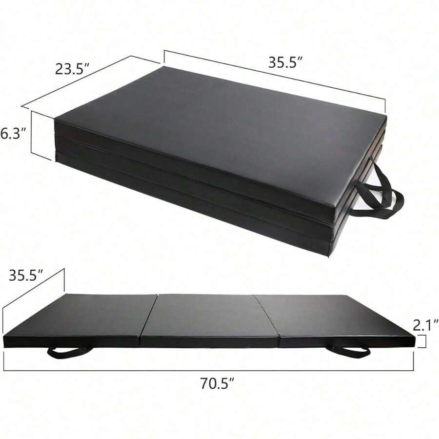 Upgraded Folding Exercise Mat, 2 Inch Thick Gymnastics Mat 3'x6',4'x8 ...