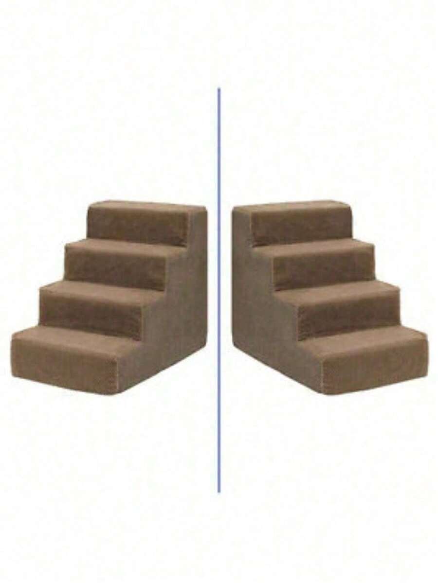 4 Step Small Dog Stairs Portable Pet Ladder For Bed & Couch With ...