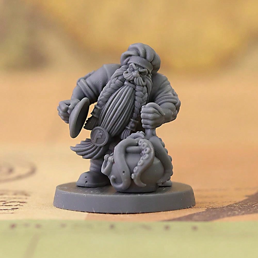 Dwarf Food Seller Miniature, Premium 3D Printed Fantasy Tabletop ...