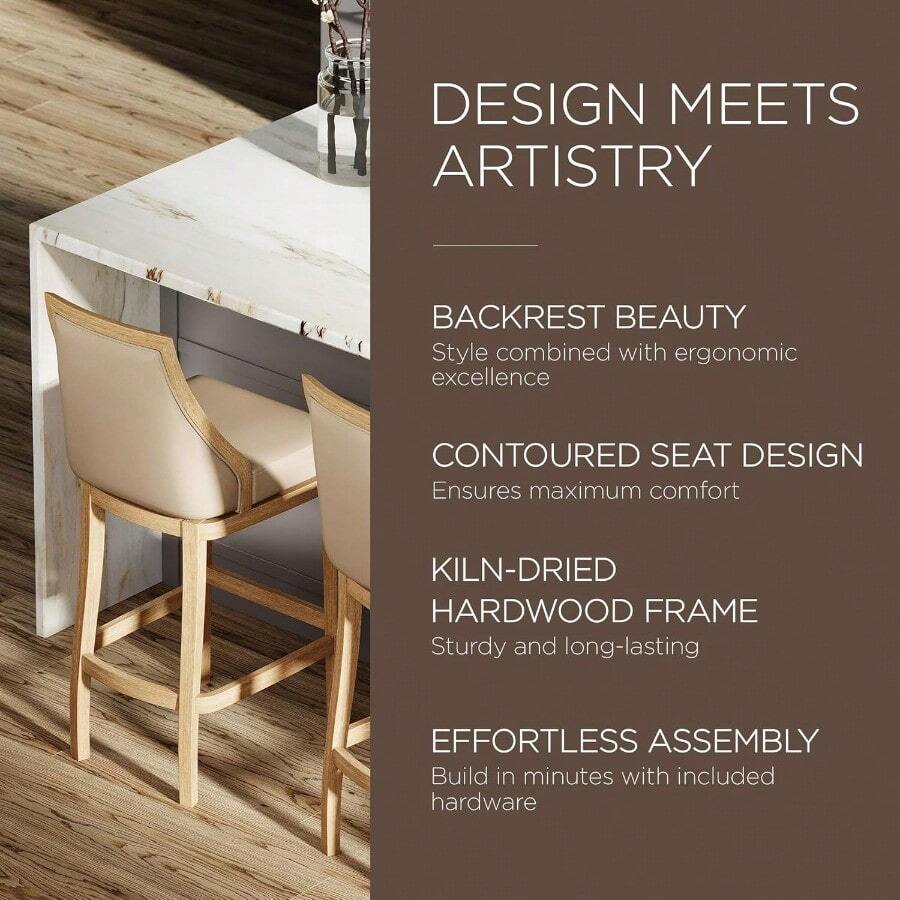 31 Inch Tall Bar Height Rotating High Back Barstool In Weathered Oak ...