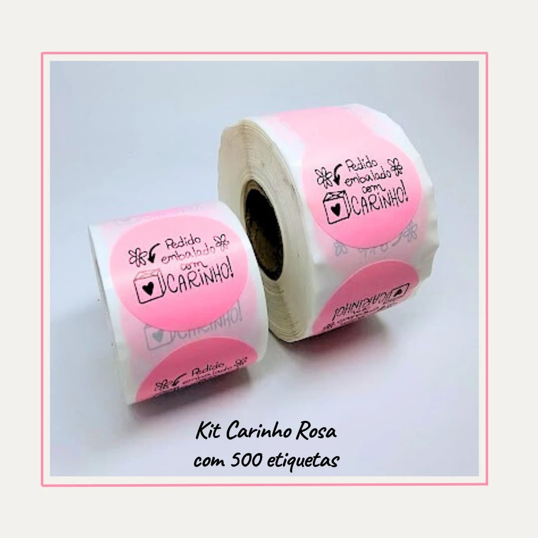 Kit 500 Adhesive Labels Order Packaged With Love Pink | SHEIN USA