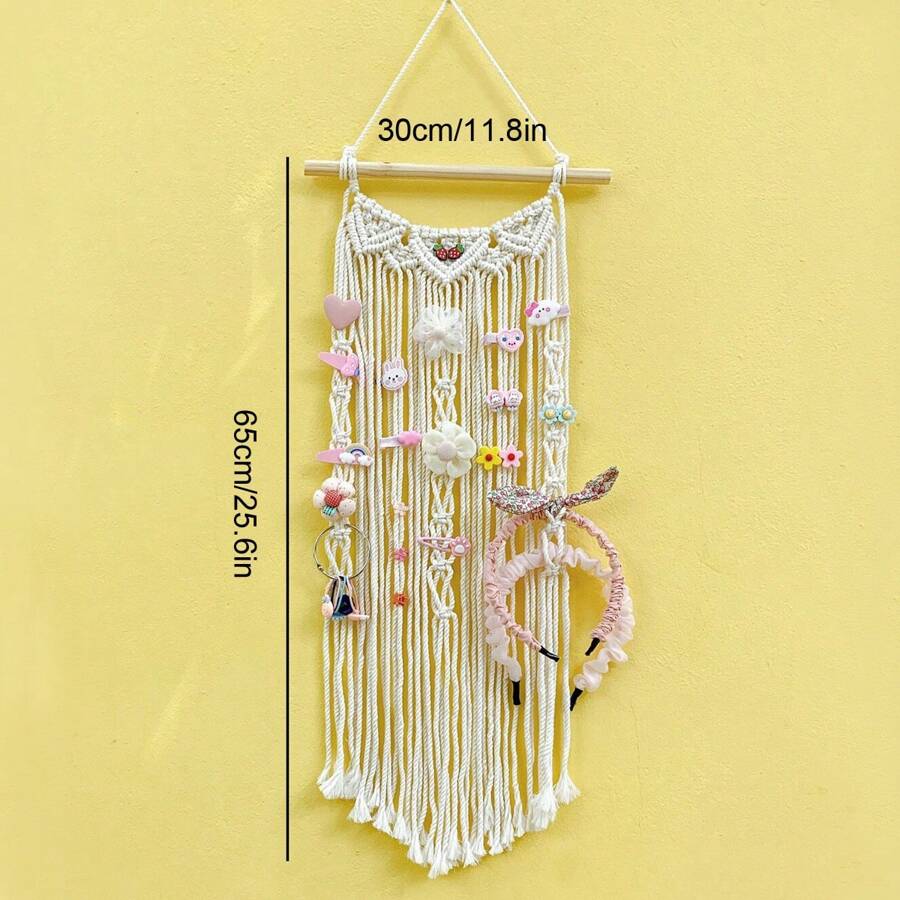 1pc Macrame Wall Hanging, Bohemian Style Wall Decor, Photo Frame, Headboard Hanging Tapestry ...