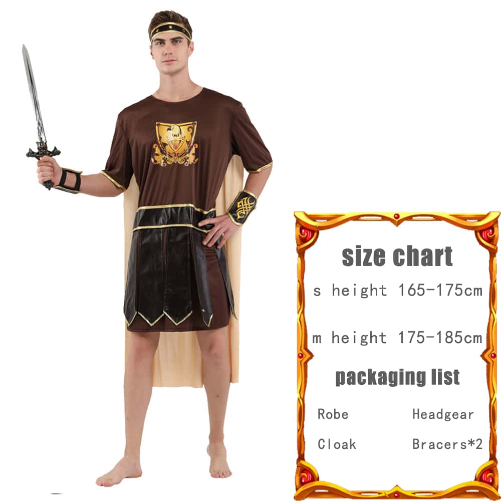 Medieval Roman Royal Knight Warrior Cosplay Costume Include Robe Cloak ...