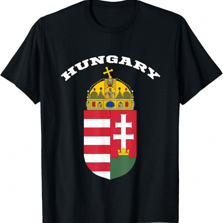 Hungary T-Shirt Coat Of Arms Tee Flag Souvenir Budapest T-Shirt | SHEIN USA