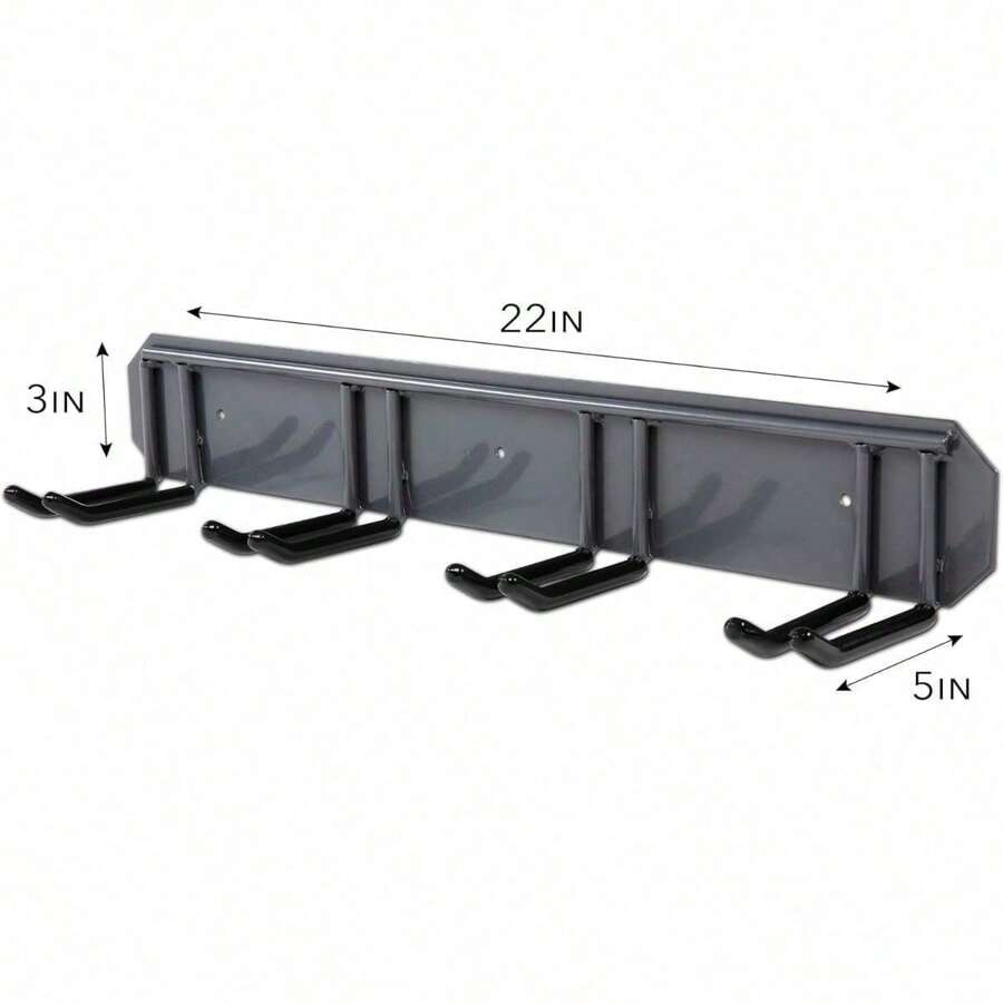 Ski Storage Rack, Wall Mounted, Holds 4 Pairs Of Skis & Skiing Poles Or ...