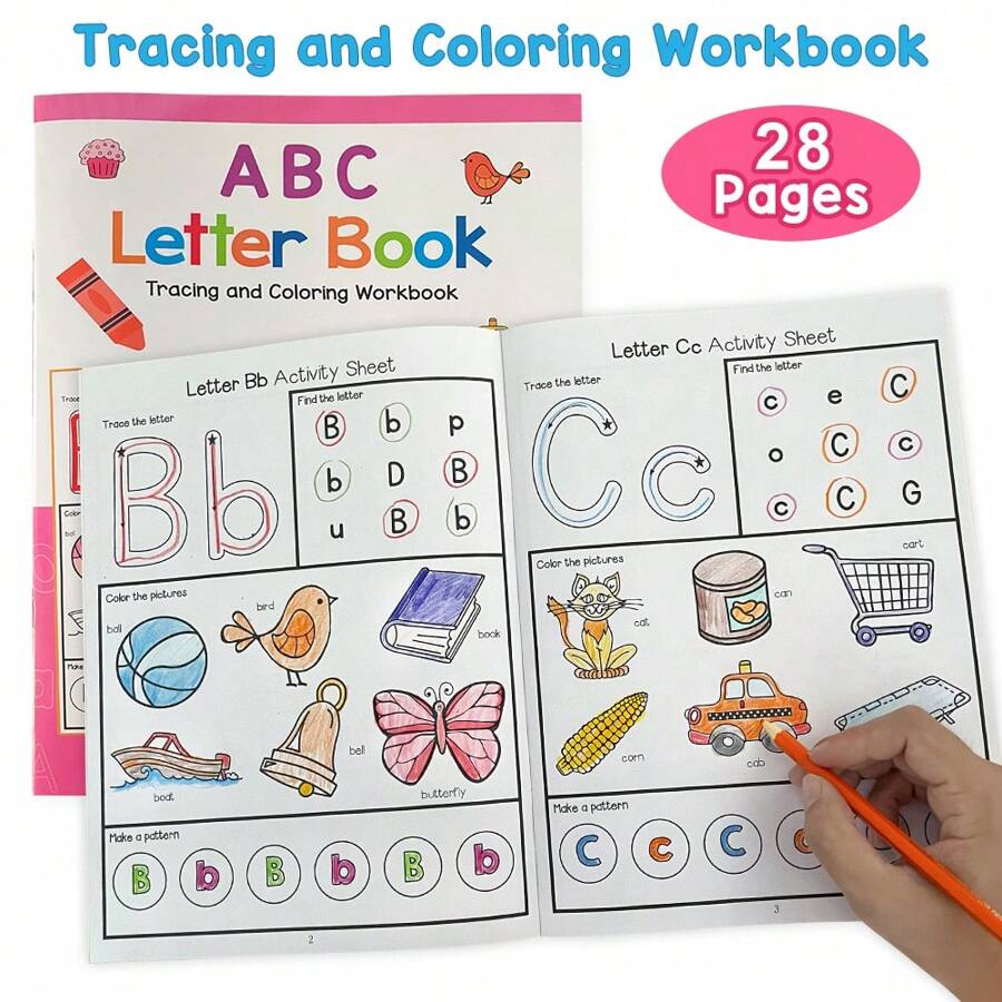 Lachilly Alfabeto ABC Tracing Workbook Aprendizagem de letras para ...