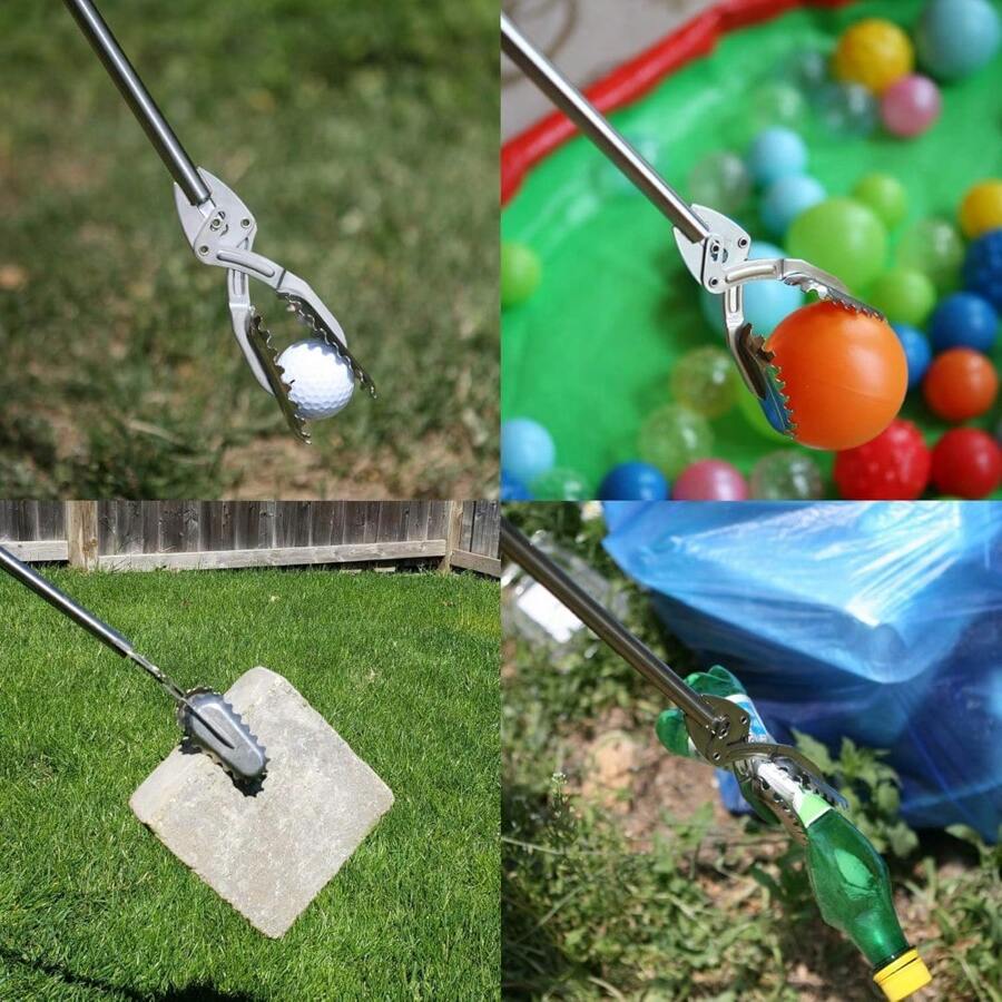 All Stainless Steel Grabber Reacher Pickup Tool Heavy Duty Trash Picker ...